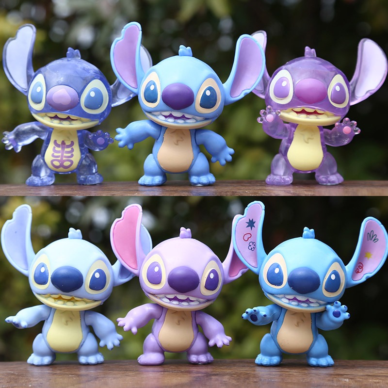 6 ชิ้น/เซ็ต 10 ซม.Lilo & Stitch อะนิเมะรูปหลากหลาย Stitch Koala รุ่น Q ...