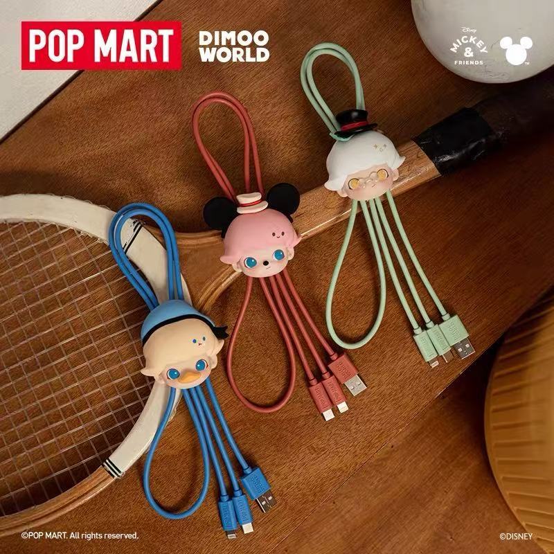 Popmart Bubble Mart DIMOO WORLD Disney Series 2-in-1 data cable blind ...
