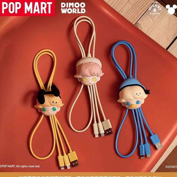 ของแท้ กล่องสุ่ม POPMART DIMOO World x Disney Mickey 2 in 1 Cable Blind ...