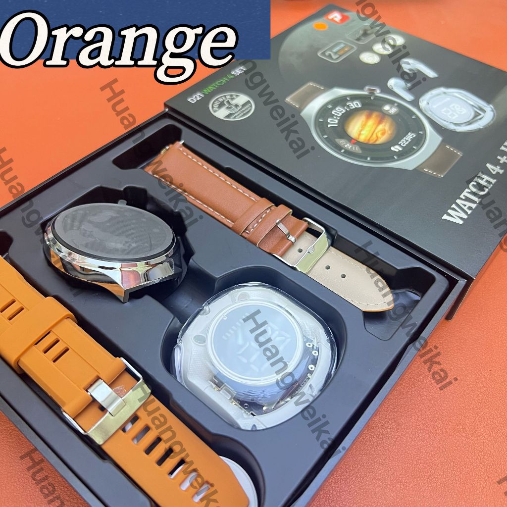 D21 นาฬิกา 4 hello Smart watch พร้อมหูฟังบลูทูธไร้สาย 2 in1 สําหรับชุด ...