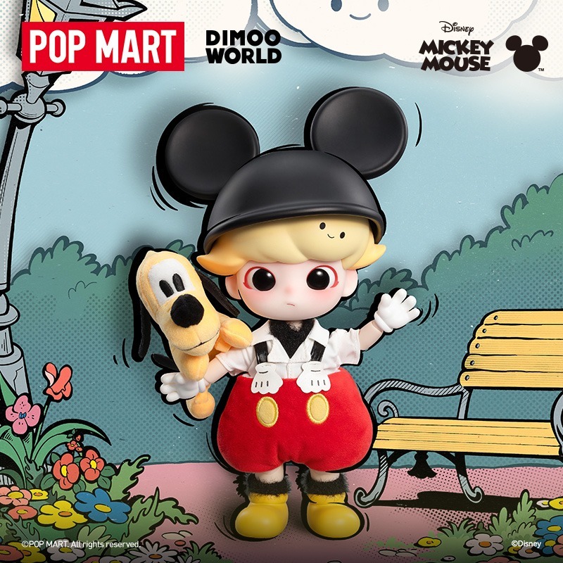 POPMART Dimoo-Mickey BJD 1/8 Action Figure รูปของเล่นของขวัญวันเกิด ...
