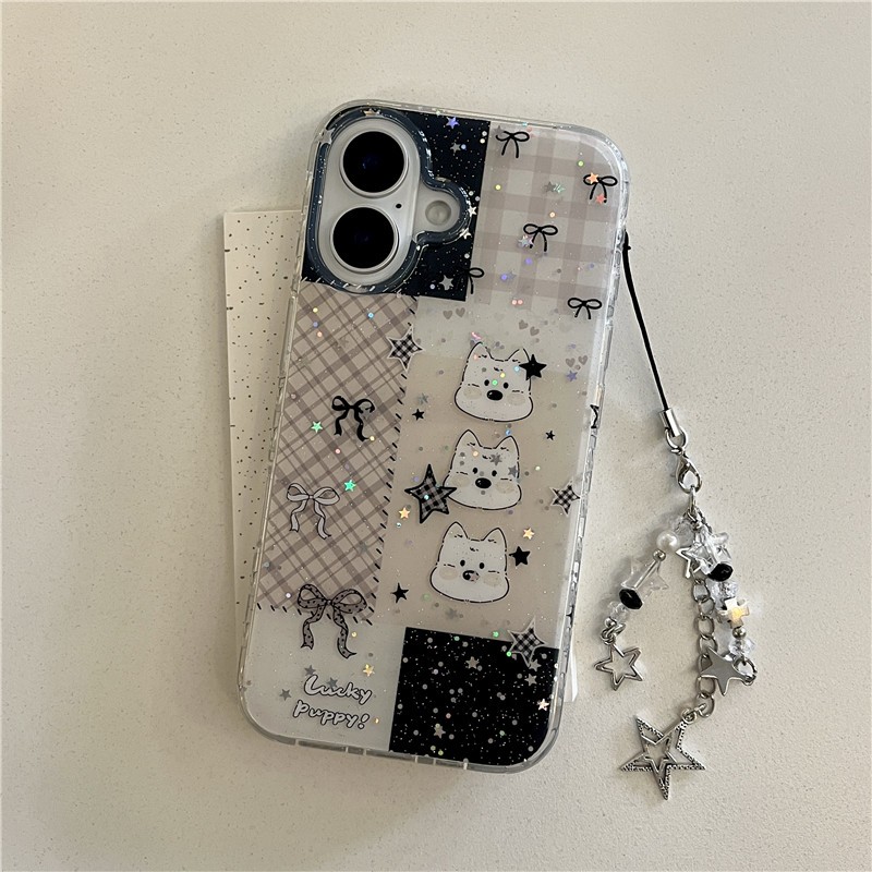 Iphone 16 Pro max 15 Pro Puppy ลาย splice วัสดุ TPU เคสโทรศัพท์ ...