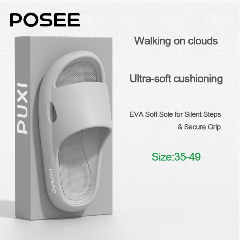 Posee ขนาดใหญ่พิเศษ (ขนาด 35-49) รองเท้าแตะ EVA สําหรับผู้ชายและผู้หญิง - 3.0 ซม.Soft Sole คู่ ...