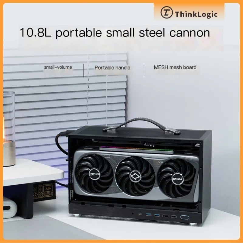 เคส Shiny Snake S400 Pro ITX, เคส PC ขนาดเล็ก 10.8 ลิตรพร้อมที่จับ, แผง ...