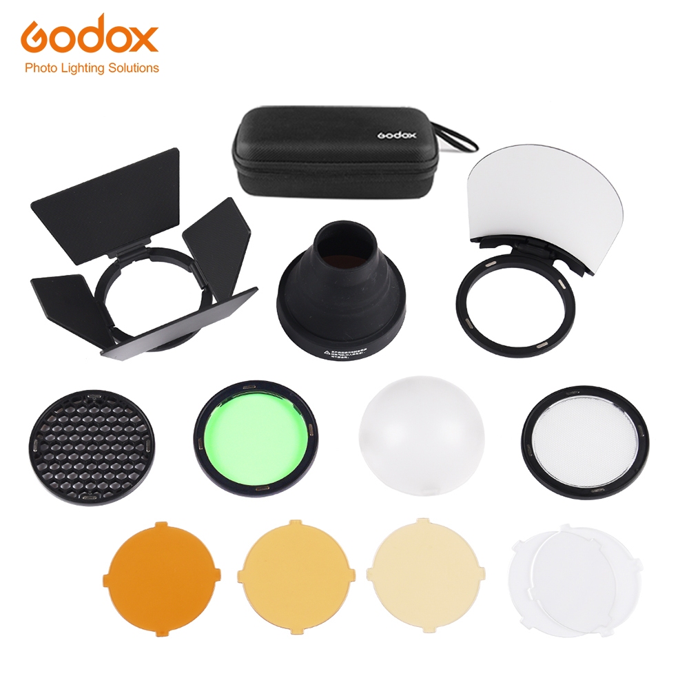 Godox AK-R1 + SR1 ประตูโรงนา, Snoot, กรองสี, Reflector, Honeycomb, ชุด ...