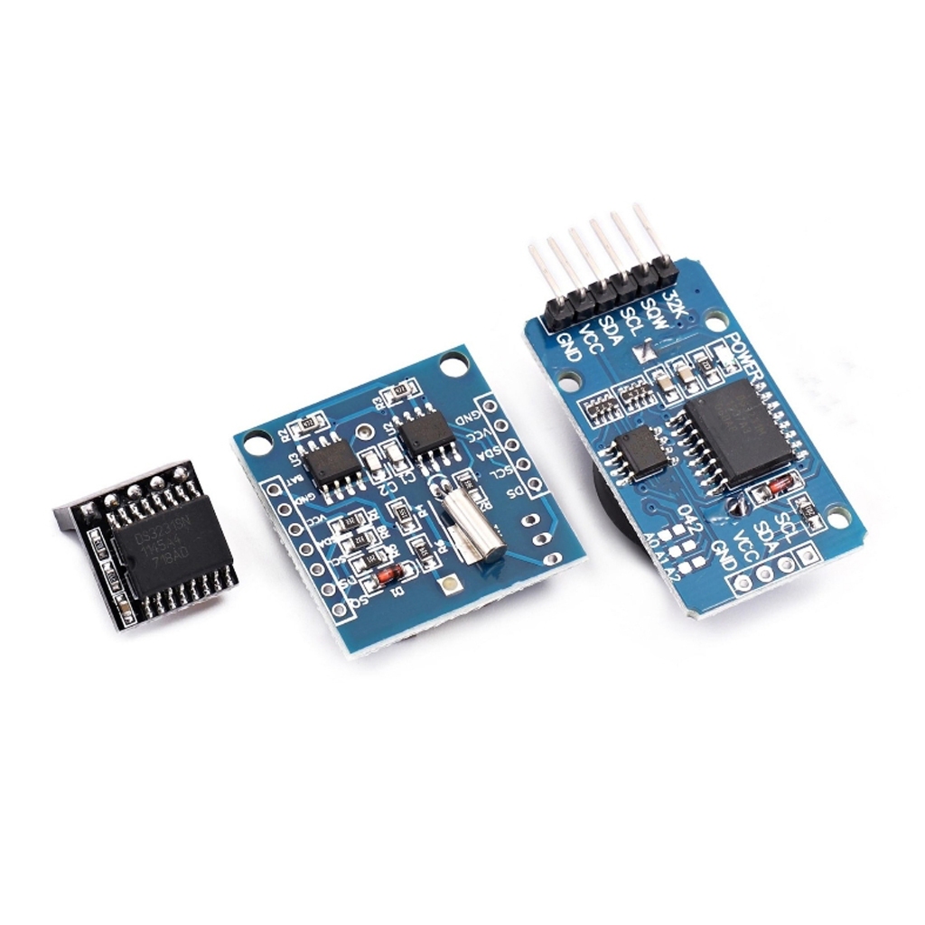 D DS3231 DS1307 โมดูลนาฬิกาจริงเวลาปิดเวลาเดินพร้อมแบตเตอรี่ CR2032 ...