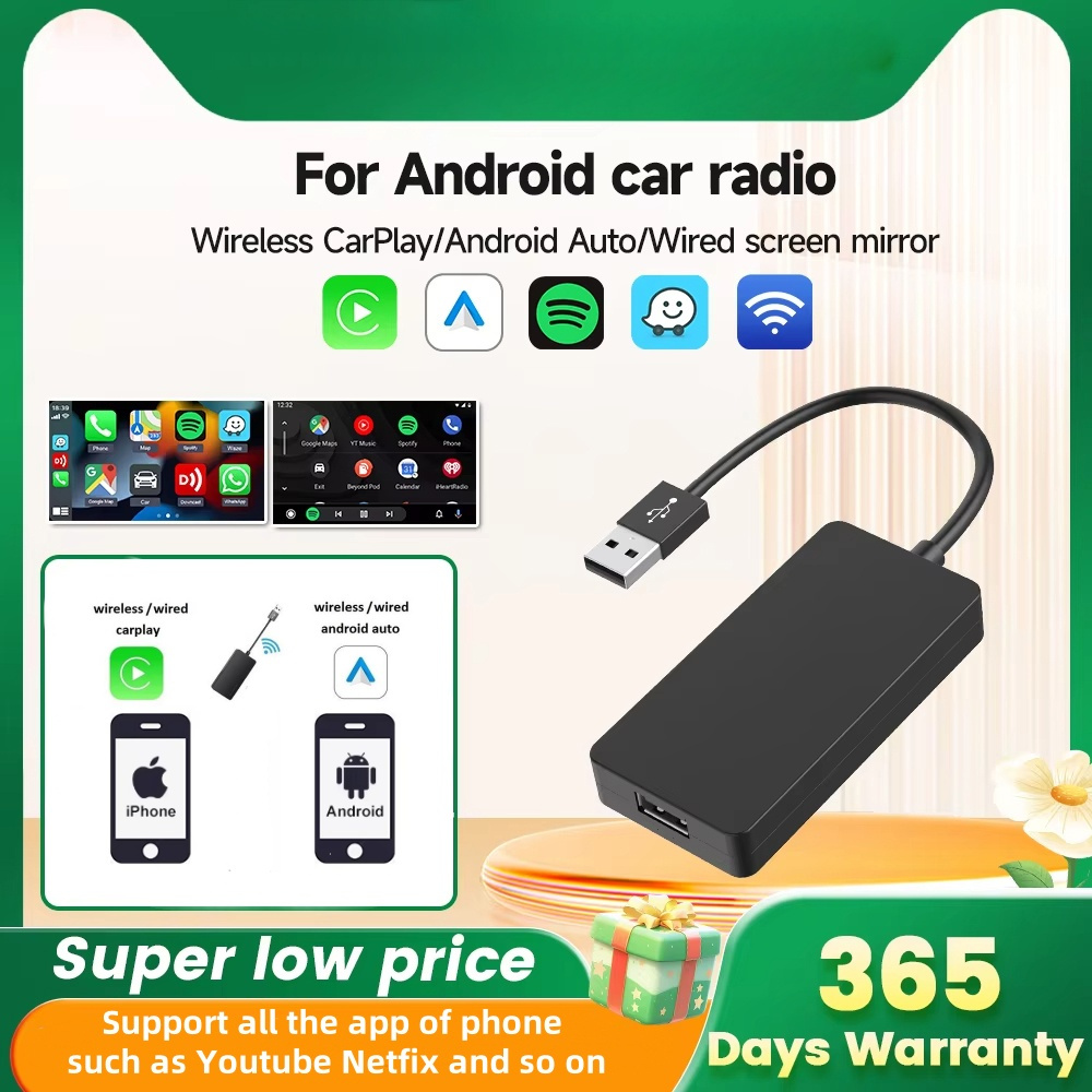 Carlinkit CCPA/CCPM แบบมีสาย/ไร้สาย Carplay Android Auto Car Adapter Android Navigation Player ...