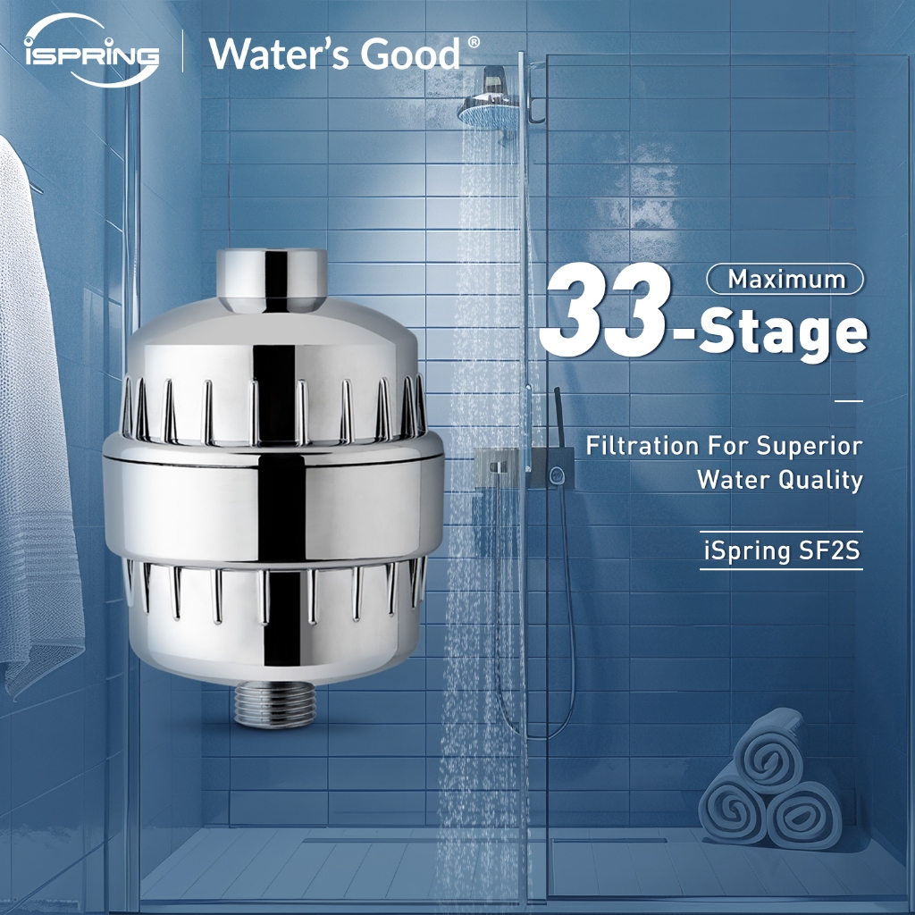 ISpring SF2S Universal Shower Filter 33-Stage เปลี่ยนตลับหมึกลบคลอรีน ...