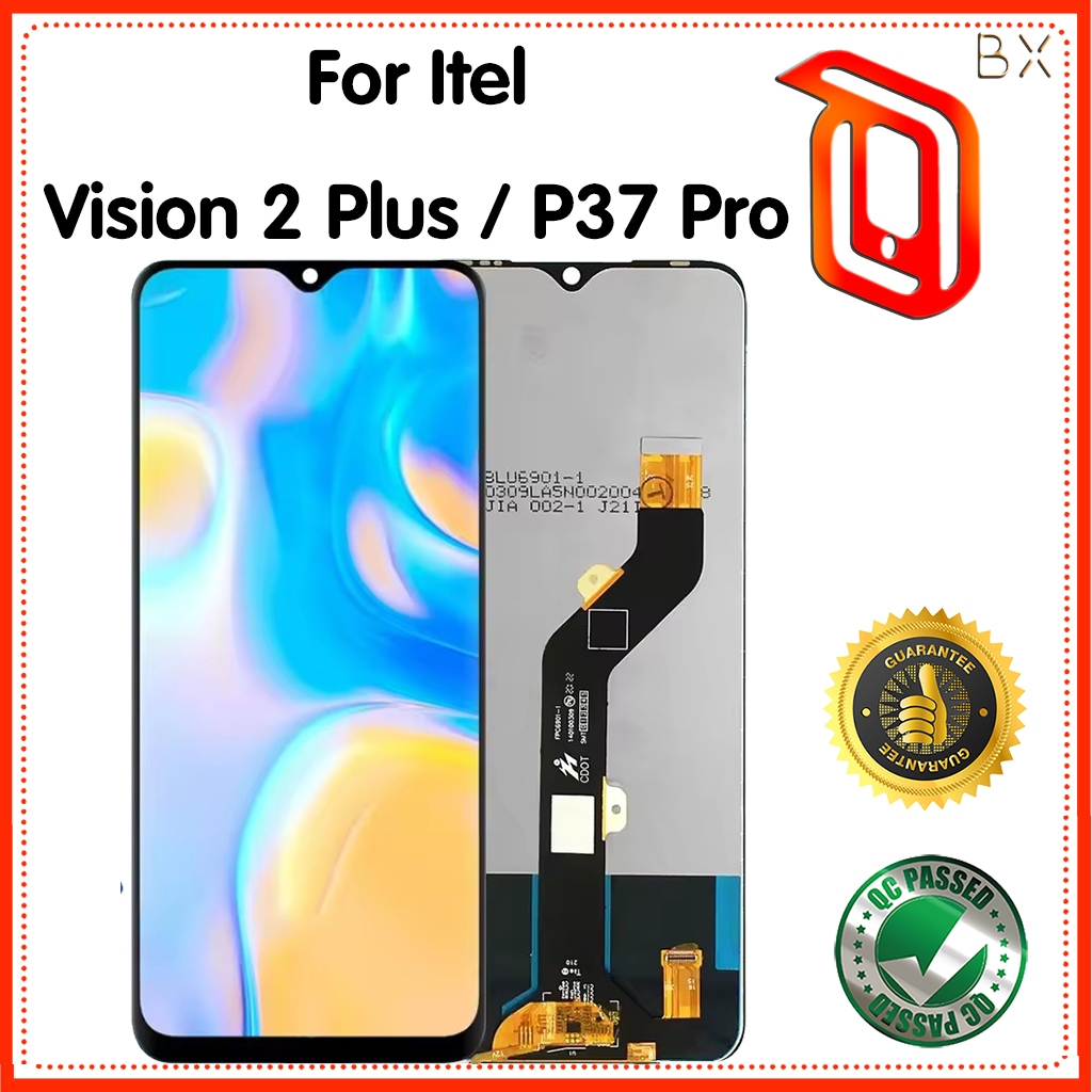 สําหรับ Itel Vision 2 Plus P37 Pro จอแสดงผล LCD Touch Screen Digitizer ...