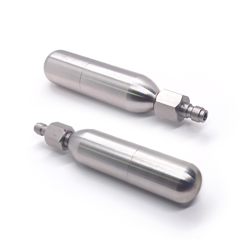 ออกแบบใหม่วาล์วเดี่ยวซีลคู่ 8g 16G 12g CO2 ตลับหมึกรีฟิลสําหรับปลั๊กปั๊ม Homebrew Soda Maker ...