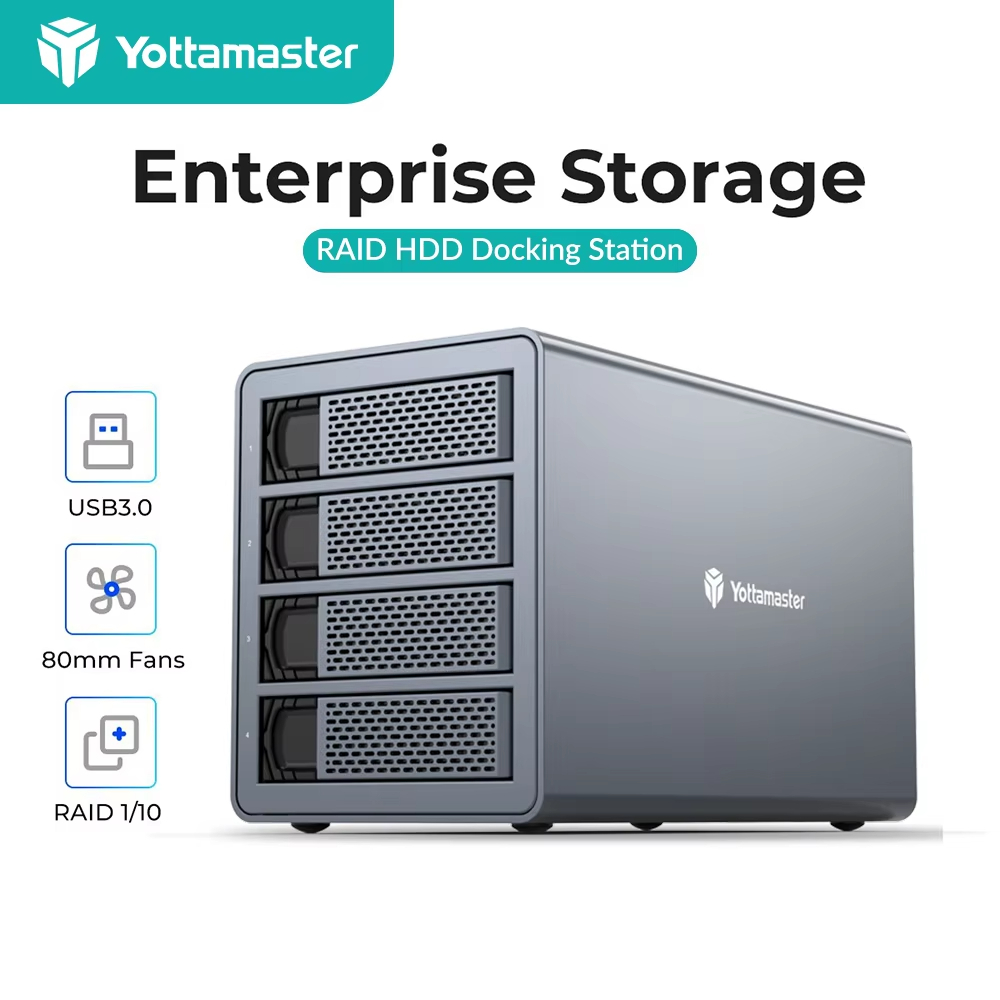 Yottamaster 4/5 Bay RAID กล่องใส่ฮาร์ดไดรฟ์ USB 3.0 ถึง SATA3.0 HDD ฮาร์ดไดรฟ์ภายนอกรองรับ 2.5 ...