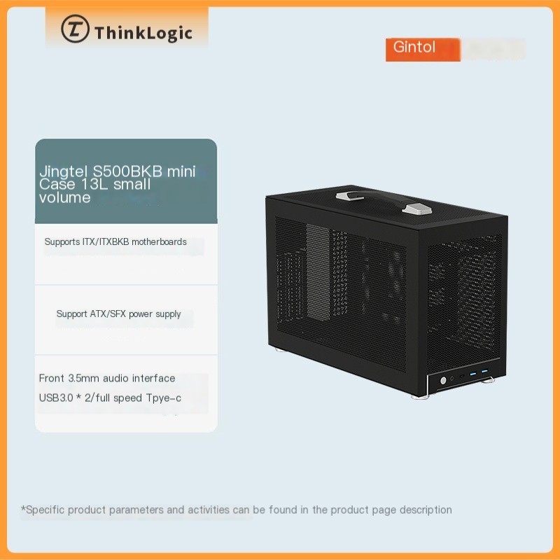 S500bkb Mini ITX แชสซี 13L แชสซีเดสก์ท็อปแบบพกพารองรับ ATX/SFX Power ...