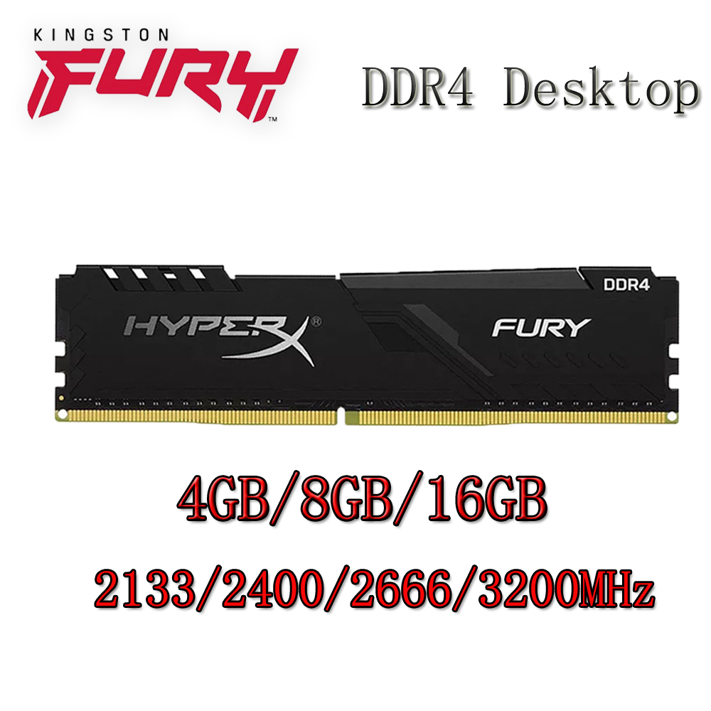 Kingston HyperX Fury DDR4 RAM 4GB 8GB 16GB DDR4 2400/2666/3200MHz หน่วยความจําเดสก์ท็อป ...