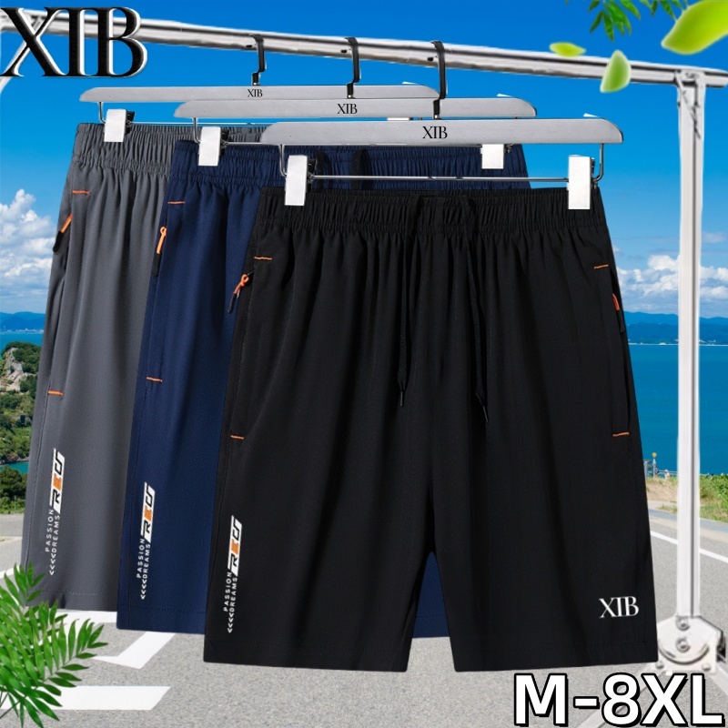 [สวมใส่ 40-140 กก.] M-8XL XTB ฤดูร้อน Plus ขนาด Casual Quick-Drying กางเกงขาสั้นหลวมผู้ชายยืด ...