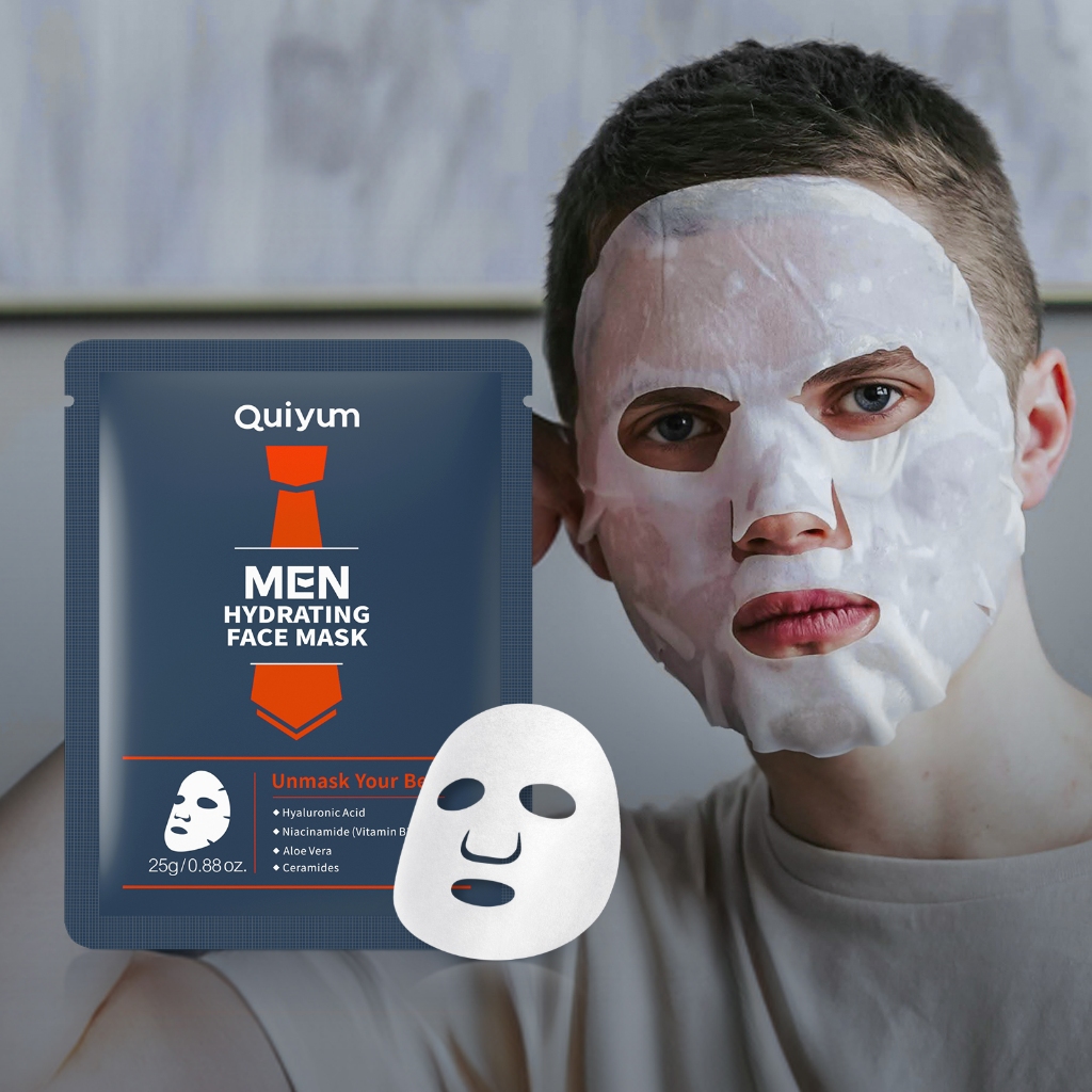 Quiyum Men Hydrating Face Mask Soothing Dry Skin Hyaluronic Acid ...