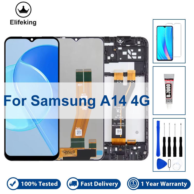Lcd ต้นฉบับสําหรับ Samsung Galaxy A14 A145M A145P A145R จอแสดงผล Touch ...