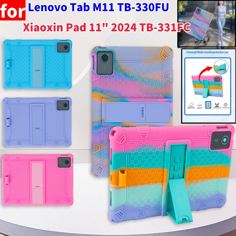สําหรับ Lenovo Tab M11 TB-330FU เคสซิลิโคนกันกระแทกสายรัด Xiaoxin Pad 11 นิ้ว 2024 TB-331FC ...