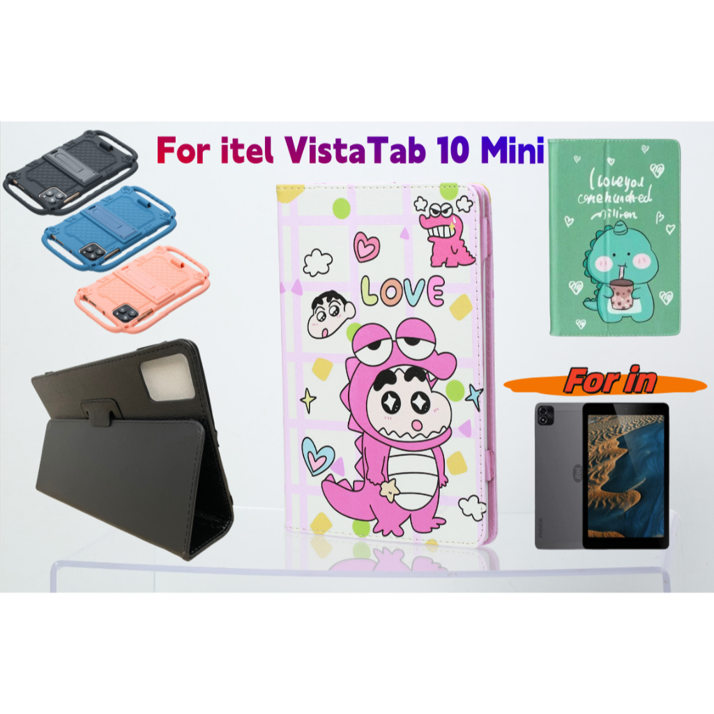 For Itel VistaTab 10 mini 8 "HD 2024 ไฟแช็กทินเนอร์ PU หนังกรณี Flip ...