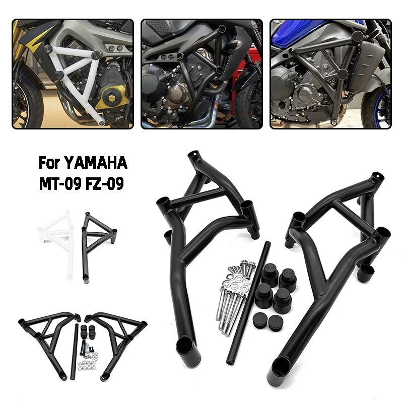 Ljjkoall Stunt Cage กันชนเครื่องยนต์ Guard Crash Bar สําหรับ Yamaha MT ...