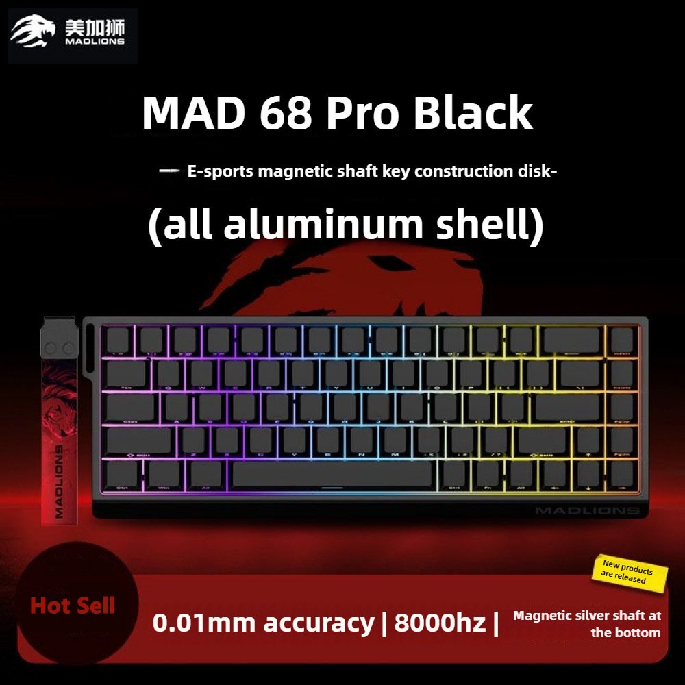 MADLIONS MAD 60/68HE Eesports Magnetic axis keyboard 68Pro with streamlined configuration, low ...