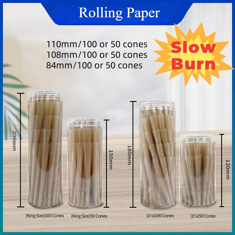 pre-rolled cones natural hemp rolling paper king size paper โรลพัน ...