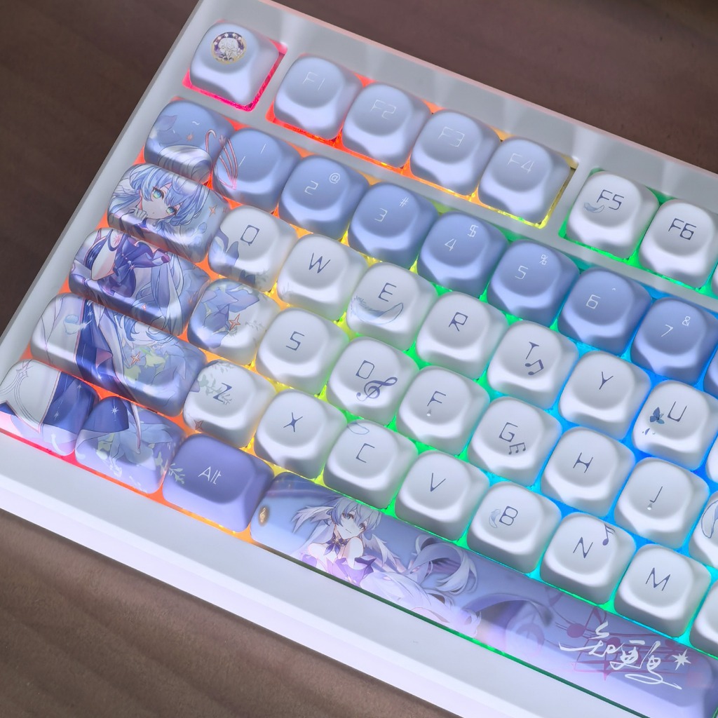 Robin Keycap Cherry Profile 120 + คีย์ PBT ห้าด้าน Dye Sublimation ...