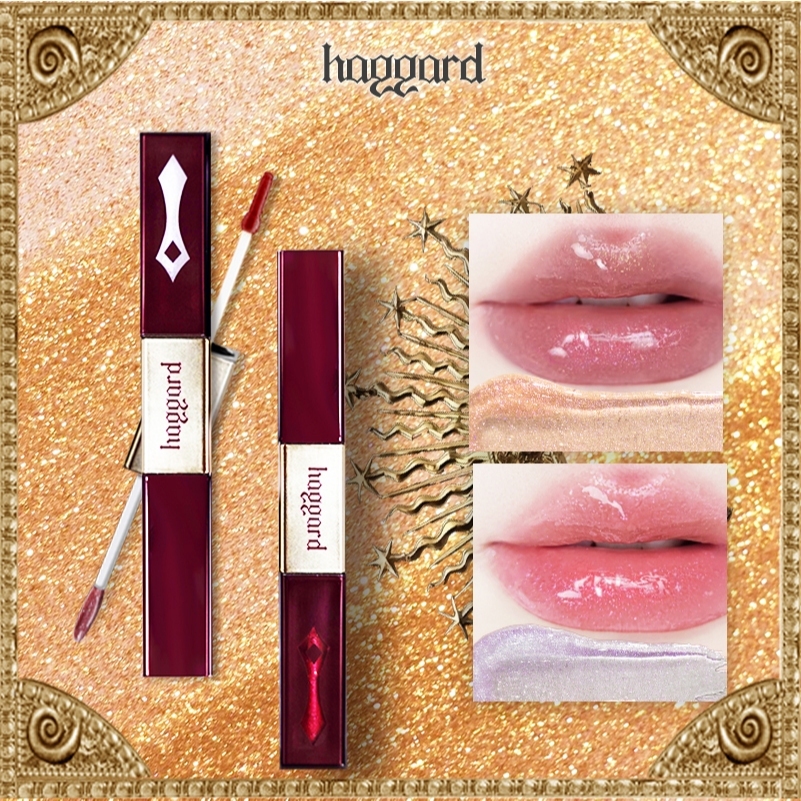 Haggard Scepter Series Double-ended Lip Gloss ลิปกลอสแก้วสองหัว เนื้อเ ...