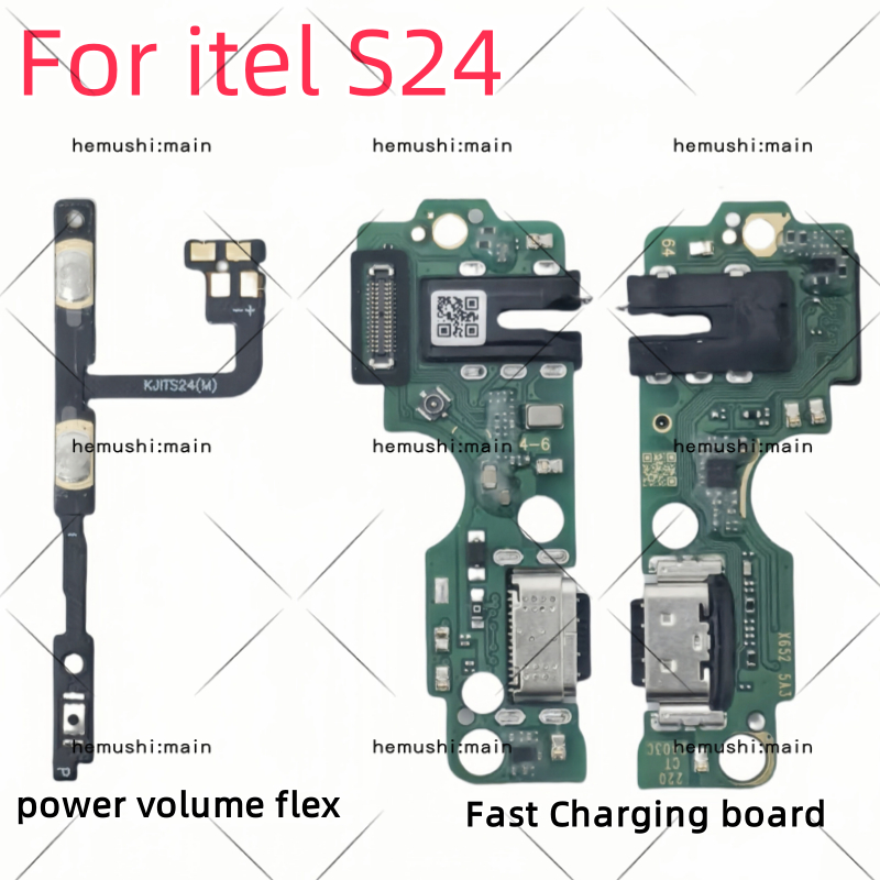 For itel S24 Power Volume Flex Button Switch USB Charger ชาร์จพอร์ต ...