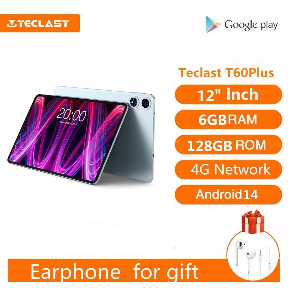 Teclast T60 Plus 12 "90Hz 2K จอแสดงผล Android 14 L1 MTK Helio G88 6GB ...