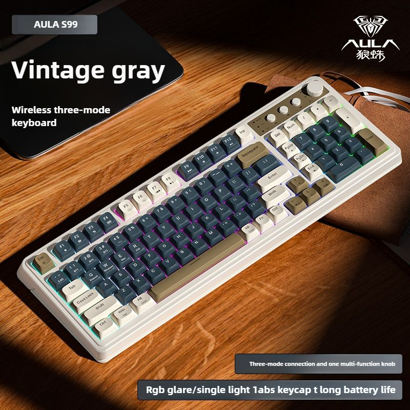 AULA S99Pro Wireless keyboard three-mode 2.4G Bluetooth Typing ...