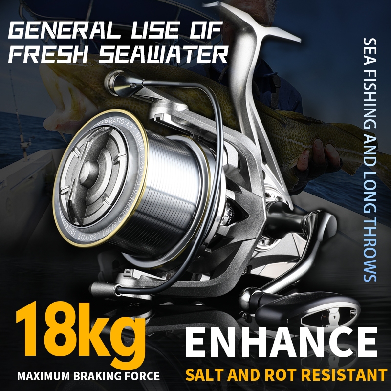Bearking ใหม่ Spinning Reel NGK ตกปลาน้ําเค็ม Reel Scroll 8000-14000 ...