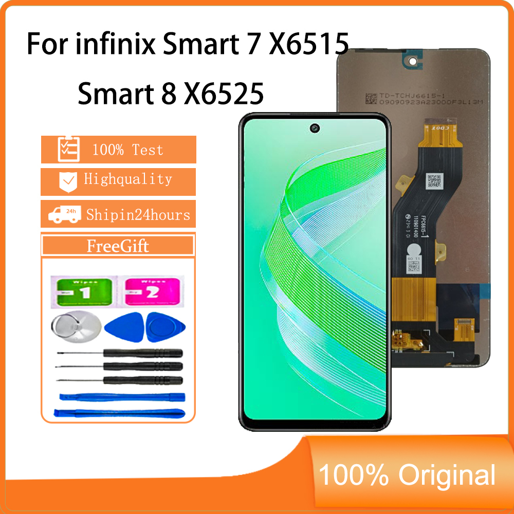 สําหรับจอแสดงผล infinix Smart 7 X6515 8 X6525 เปลี่ยนหน้าจอสัมผัส LCD ...