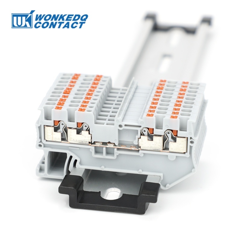 5 ชิ้น PT1.5/S-QUATTRO Push In Din Rail Terminal Block 2-input 2 ...