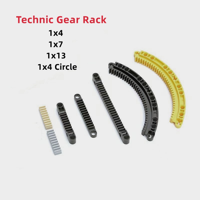 Technic Gear Rack 1/4 วงกลม 24121 MOC ใช้งานร่วมกับ 64781 อะไหล่บล็อก ...