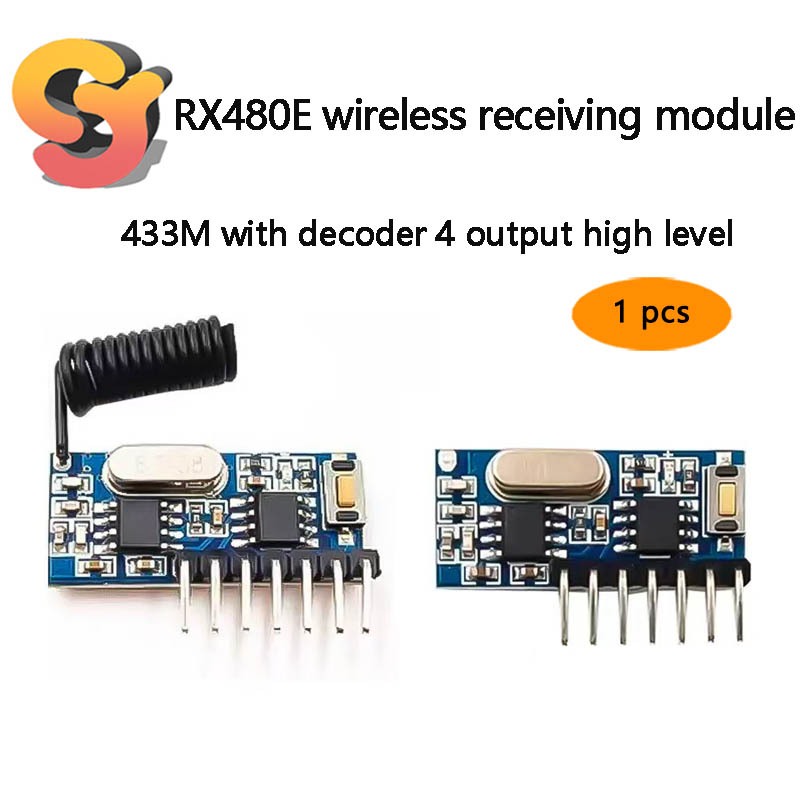 [สต๊อกพร้อม] โมดูลรับสัญญาณไร้สาย RX480E 1 ชิ้น 433M พร้อมถอดรหัส ...