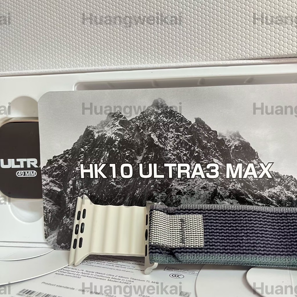 2025 Ai HK10 ultra3 max จริง AMOLED 49 มม.นาฬิกาสมาร์ทไร้สายชาร์จ BT โทรชาย NFC Smartwatch 4GB ...