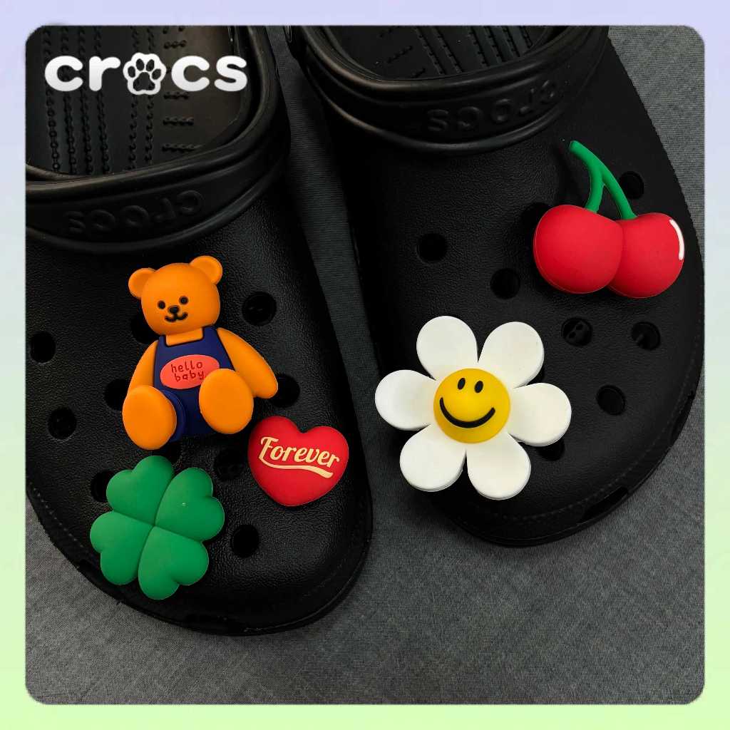 Jibbitz Charms DIY 3D jibbitz crocs หมีเชอร์รี่ jibbitz crocs เกาหลี ...
