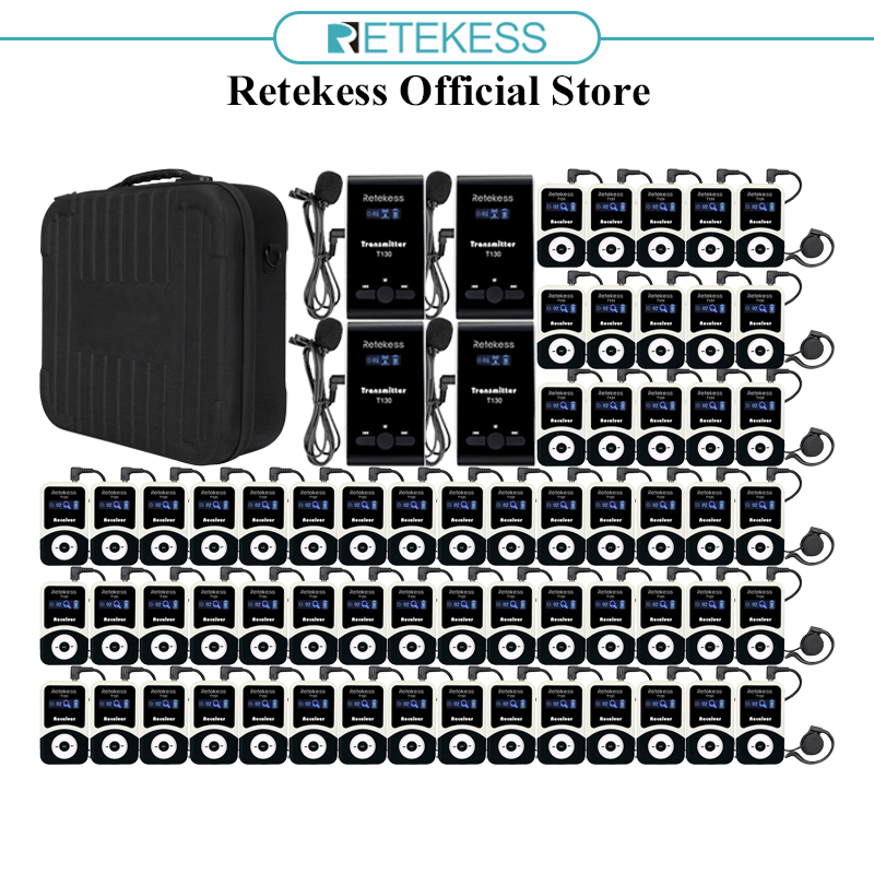 Retekess T130 50m Tour Guide System Wireless Interpreter อุปกรณ์แบบพกพา ...