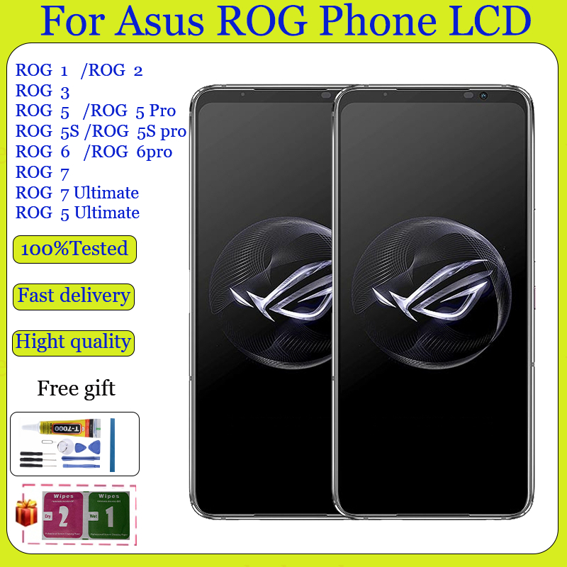 Original AMOLED LCD สําหรับ Asus ROG โทรศัพท์ 1 2 3 5 5S 5S Pro 5 Pro 6 ...