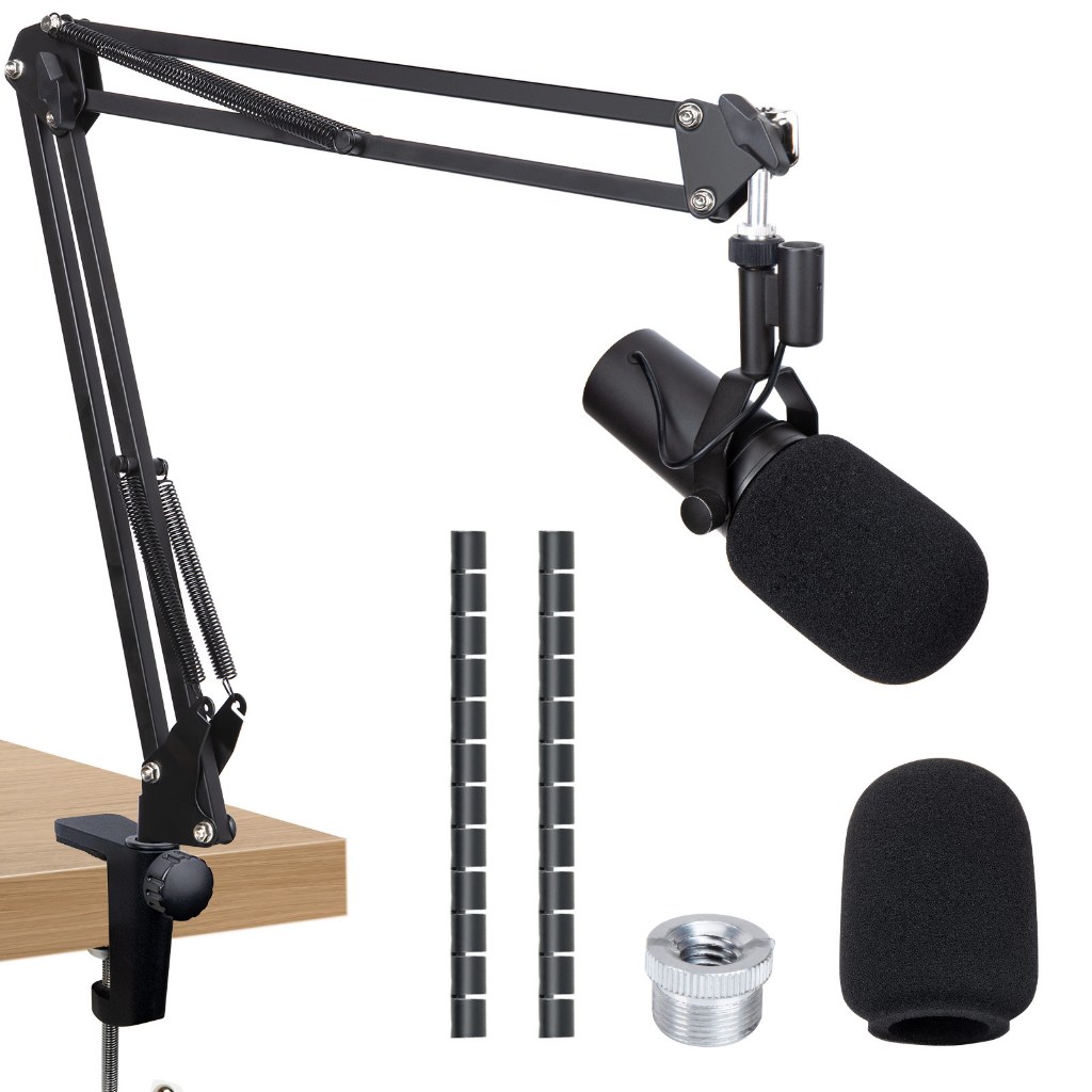 Sunmon Shure SM7B Boom Arm พร้อมฝาครอบไมโครโฟนใช้งานร่วมกับ Shure SM7B ...