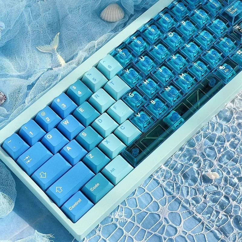 Snowy Mountain Keycaps PBT + PC Dye-sub Cherry Profile Keycap Custom ...