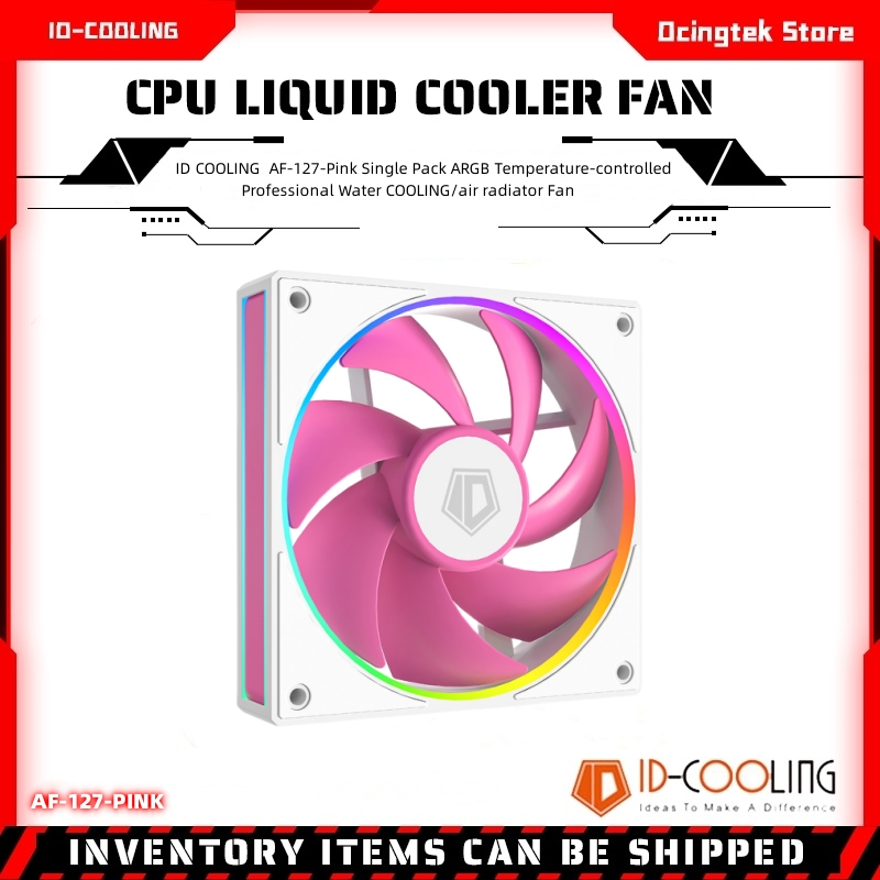 Id COOLING AF-127-Pink Single Pack ARGB ควบคุมอุณหภูมิ Professional Water COOLING/พัดลมหม้อน้ํา ...