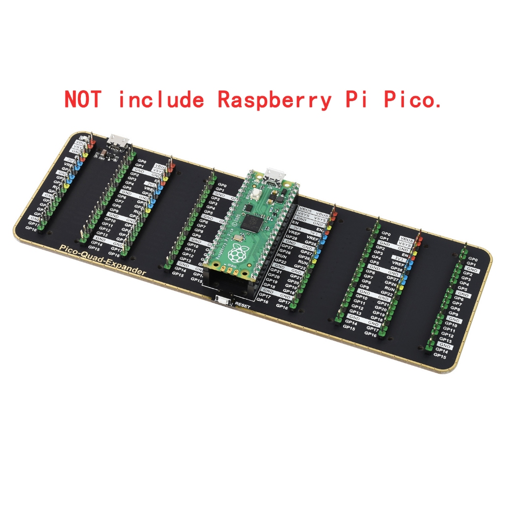 Quad GPIO Expander ขยายหมวกสําหรับ RasPi RPI Raspberry Pi PICO 2 W 2W PICO2 RP2350 ...