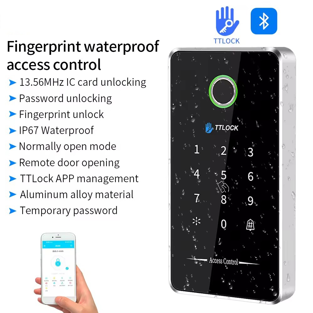 Ttlock App บลูทูธลายนิ้วมือ 13.56Mhz RFID Door Controller รีโมทคอนโทรล ...