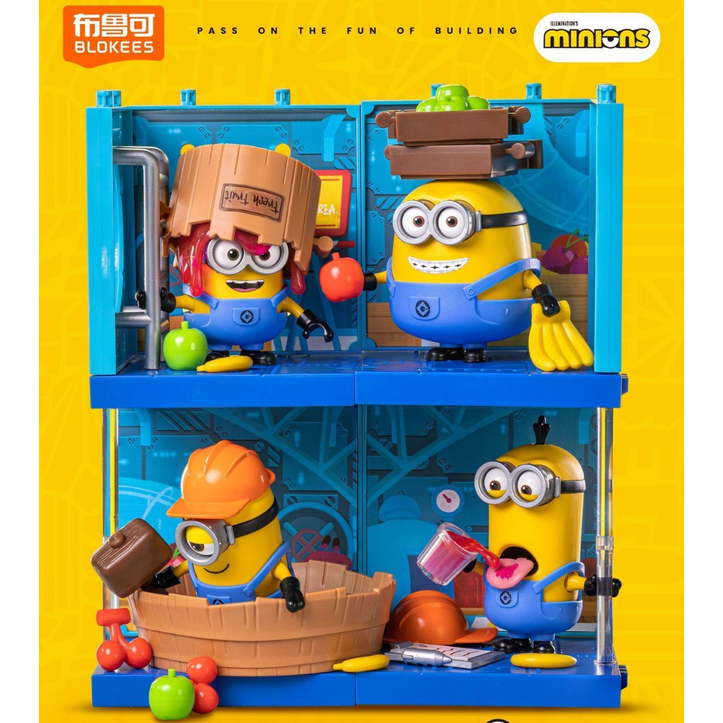 Blokees Minion Jam Factory Series Desktop สําเร็จรูปตุ๊กตาตกแต่ง ...