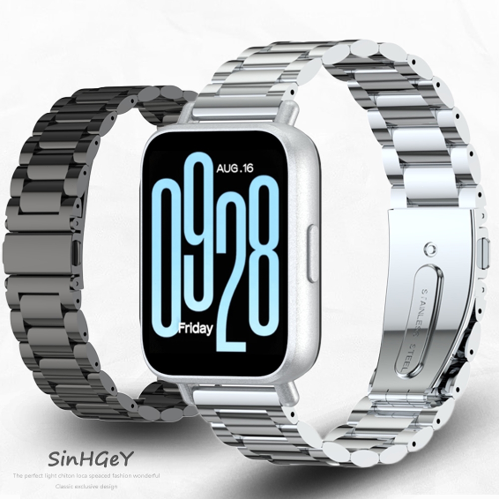 สายโลหะสําหรับ Redmi Watch 4 5 3 2 Lite Active สแตนเลส Xiaomi Mi Band 8 ...