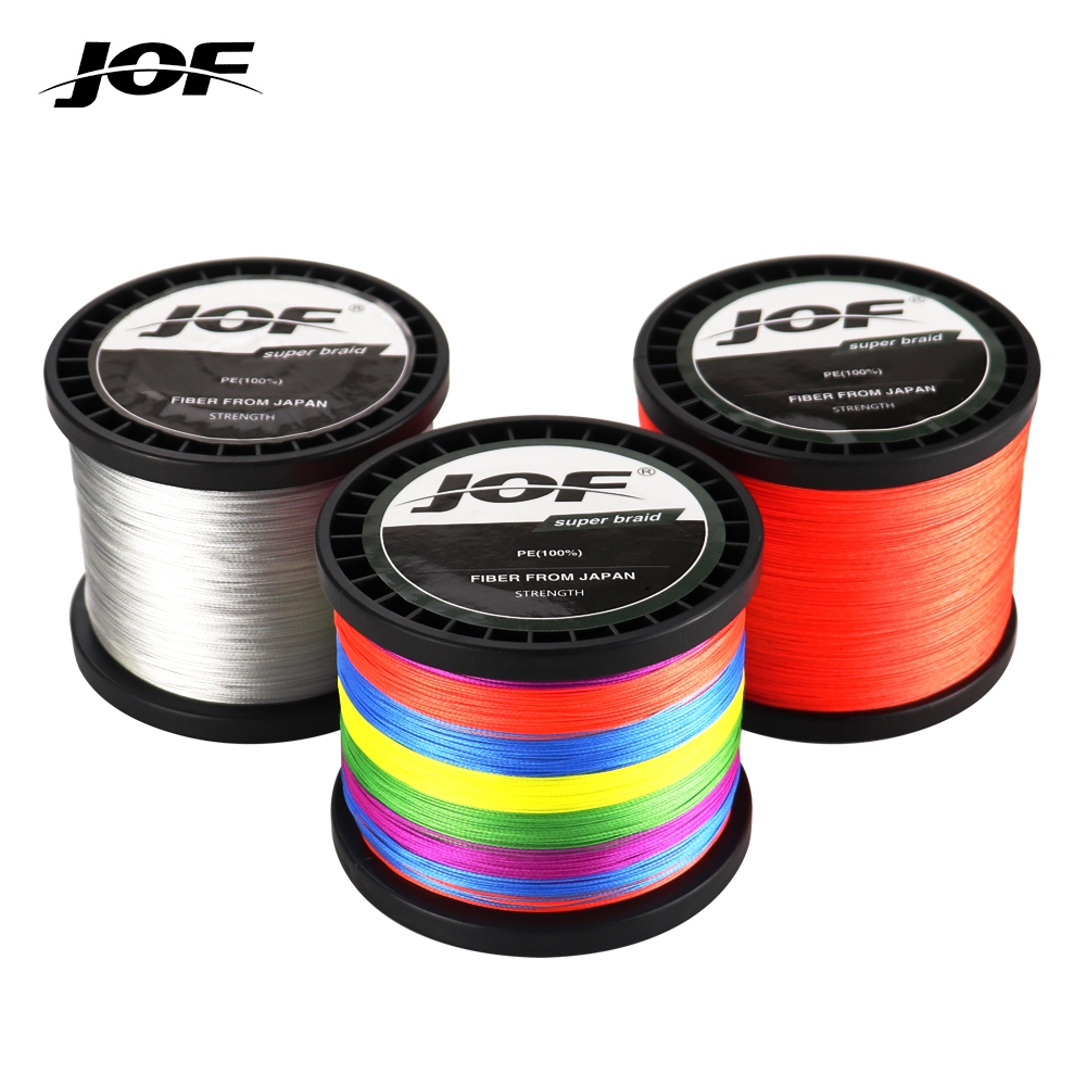Jof X4 สายไฟ 1000M สายตกปลาถัก 4 Strands Multifilament สาย PE น้ําเค็ม ...