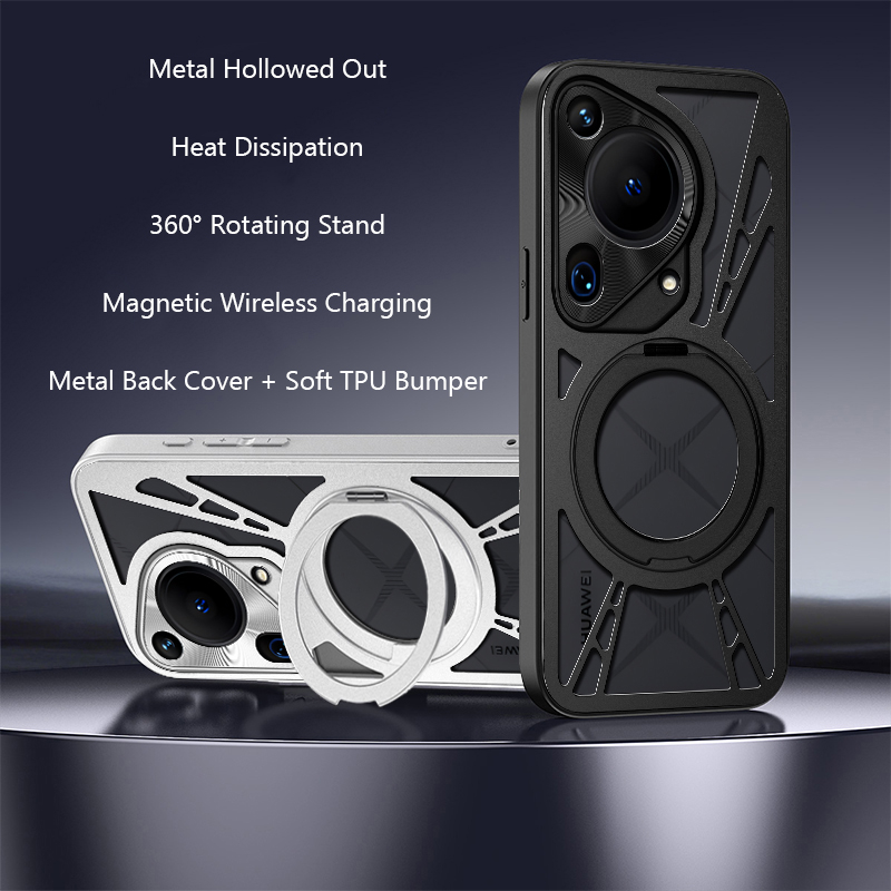 แฟชั่นโลหะ Hollow Out สําหรับ Huawei Pura 70 Ultra P70 Pro 5G แม่เหล็ก ...
