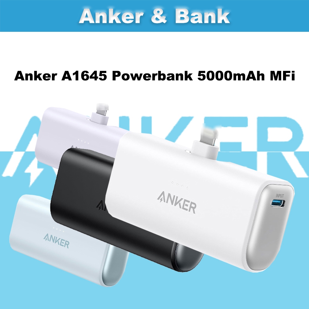 Anker A1645 Powerbank 5000mAh ได้รับการรับรอง MFi แบบพับได้ชาร์จเร็ว | Shopee Thailand