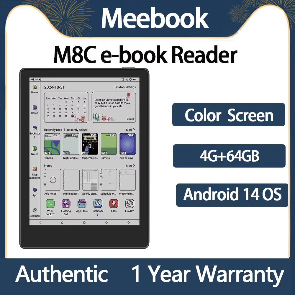 มาใหม่! Meebook M8C Ebook Reader หน้าจอสีสันสดใส Ereader 4G RAM 64GB ...
